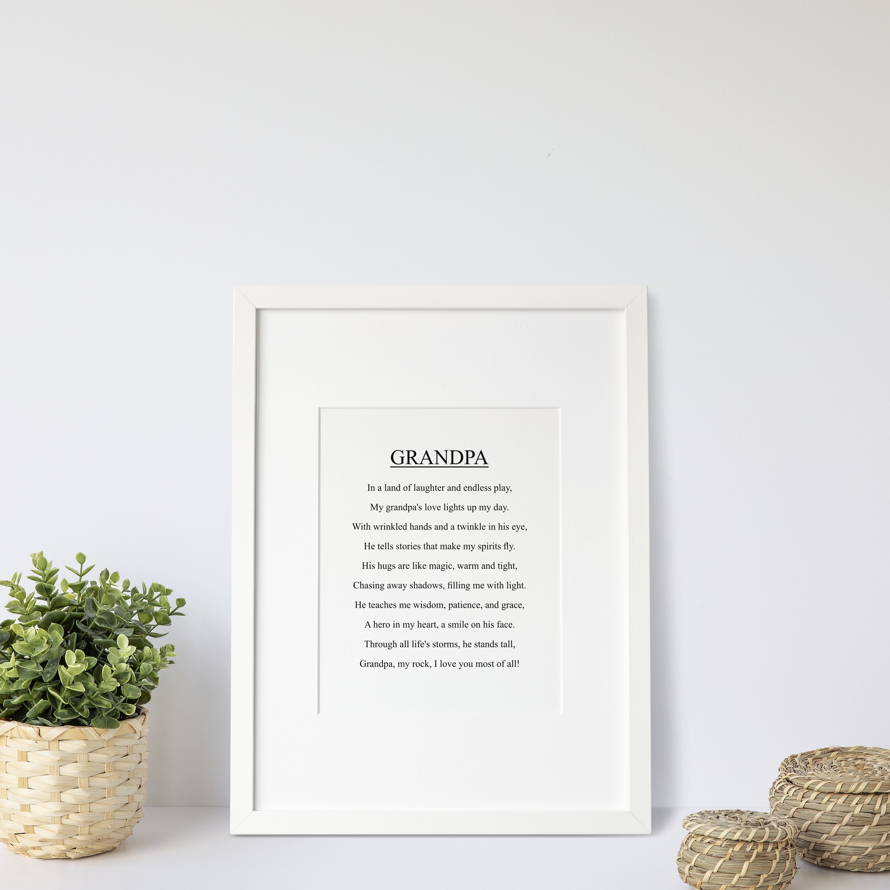 Grandpa Poem Printable, Gift for Grandpa From Grandkids, Father's Day ...