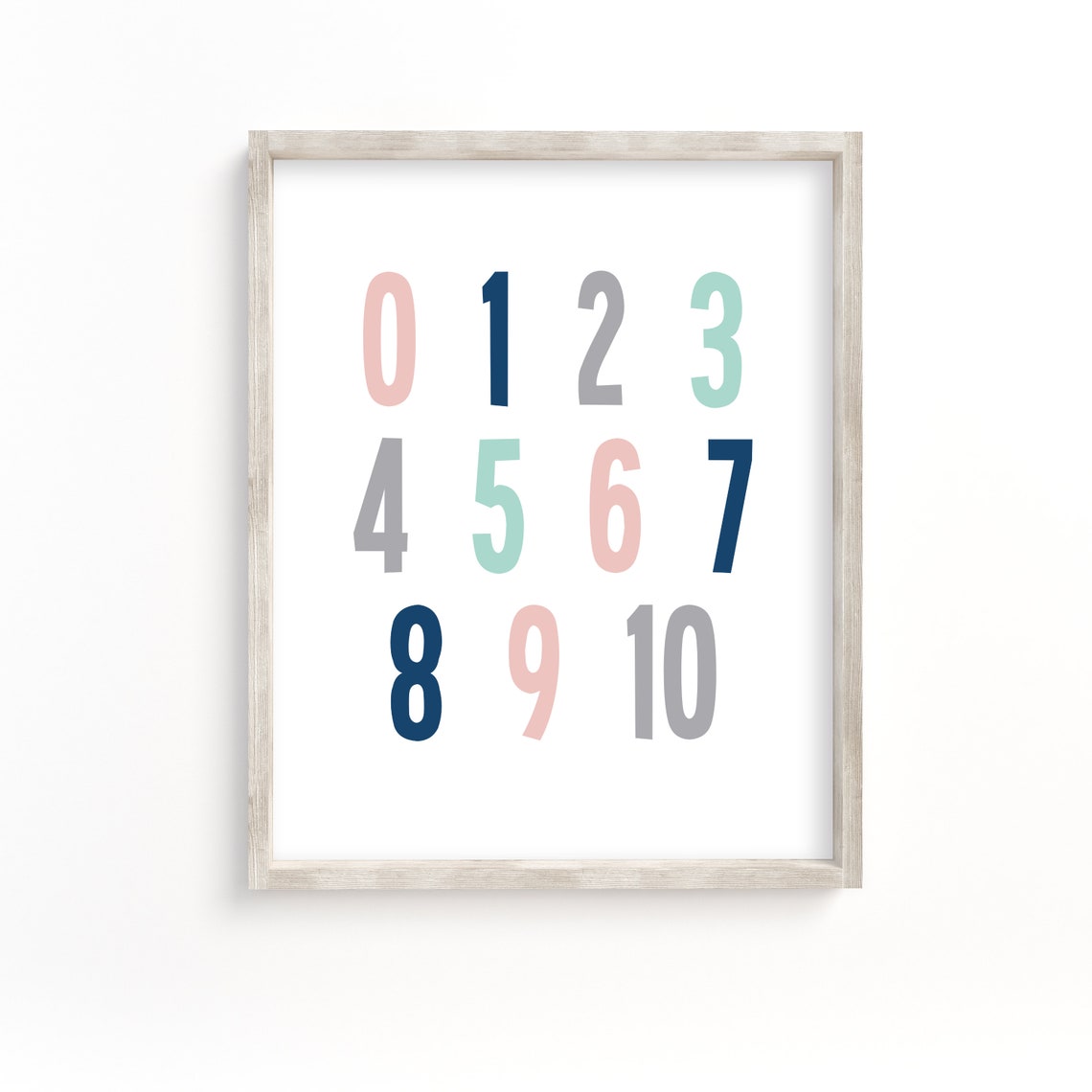 Alphabet and Numbers Wall Art Set of 3 Nursery Prints - Etsy