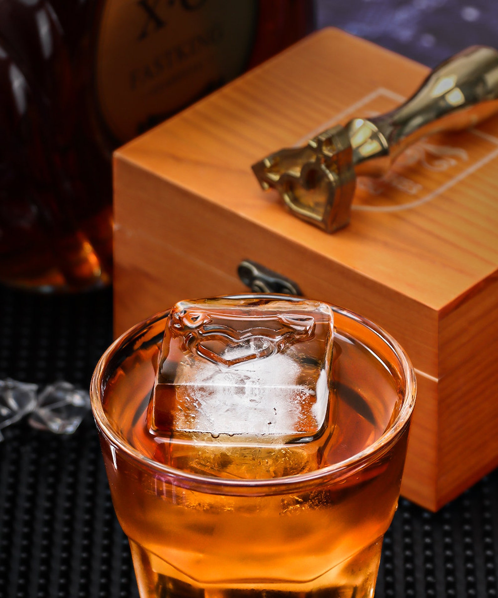 Custom Ice Cube Stamp Custom Ice Stamp Brass Stamp Ice Cylinder Bar ...