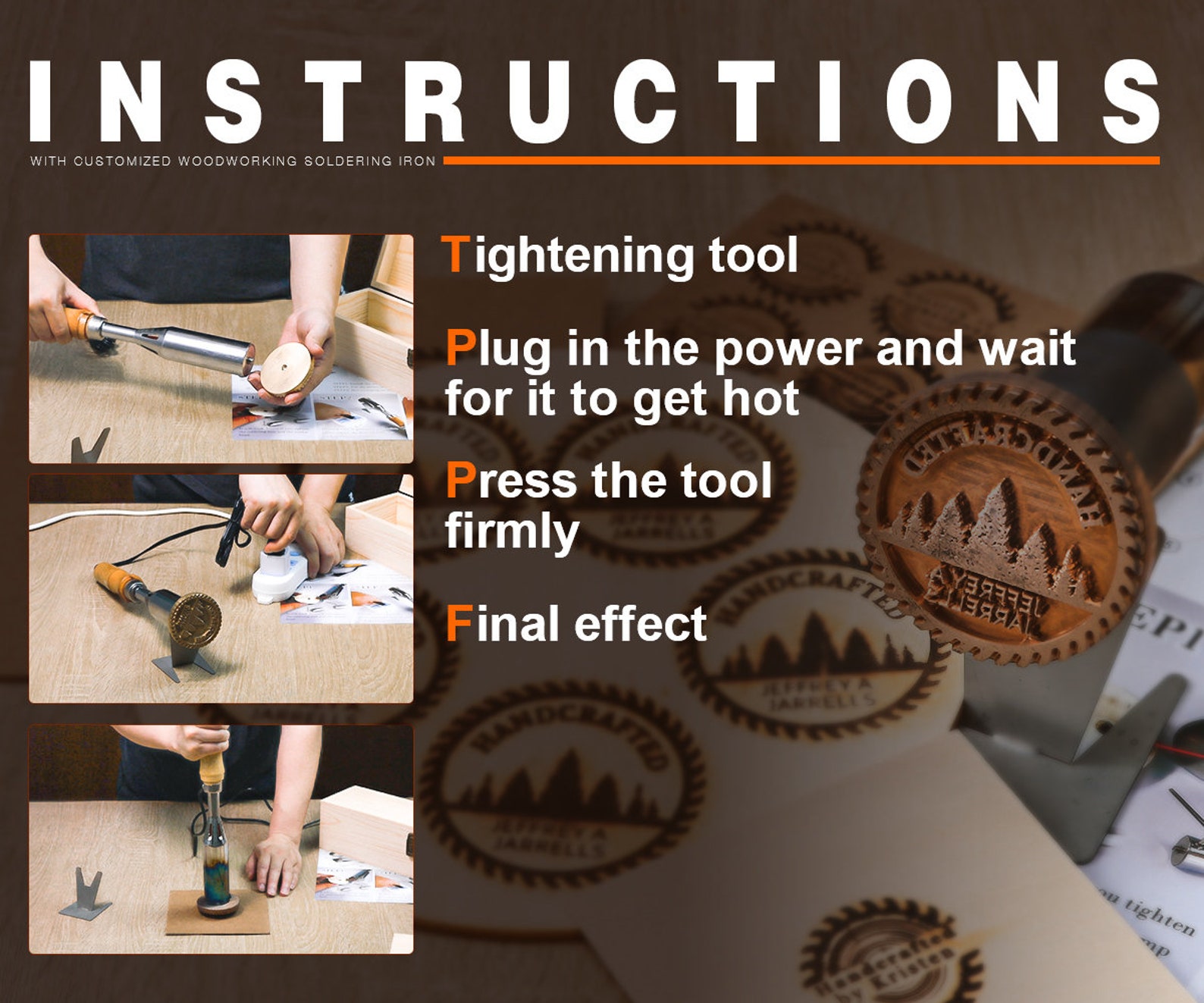 Custom Electric Branding Iron Stamps / Forest Icon / Gift for ...