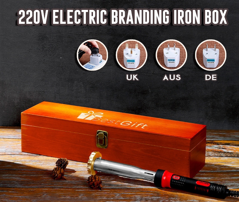 Custom Electric Branding Iron Stamps / Forest Icon / Gift for - Etsy