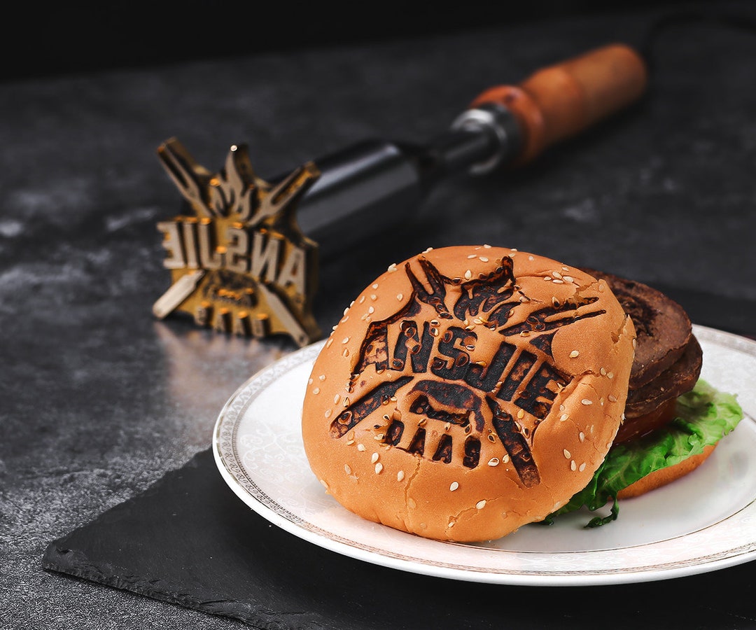 Make a Unique Burger Stamp for Food Custom Bread Brand Iron Branding ...