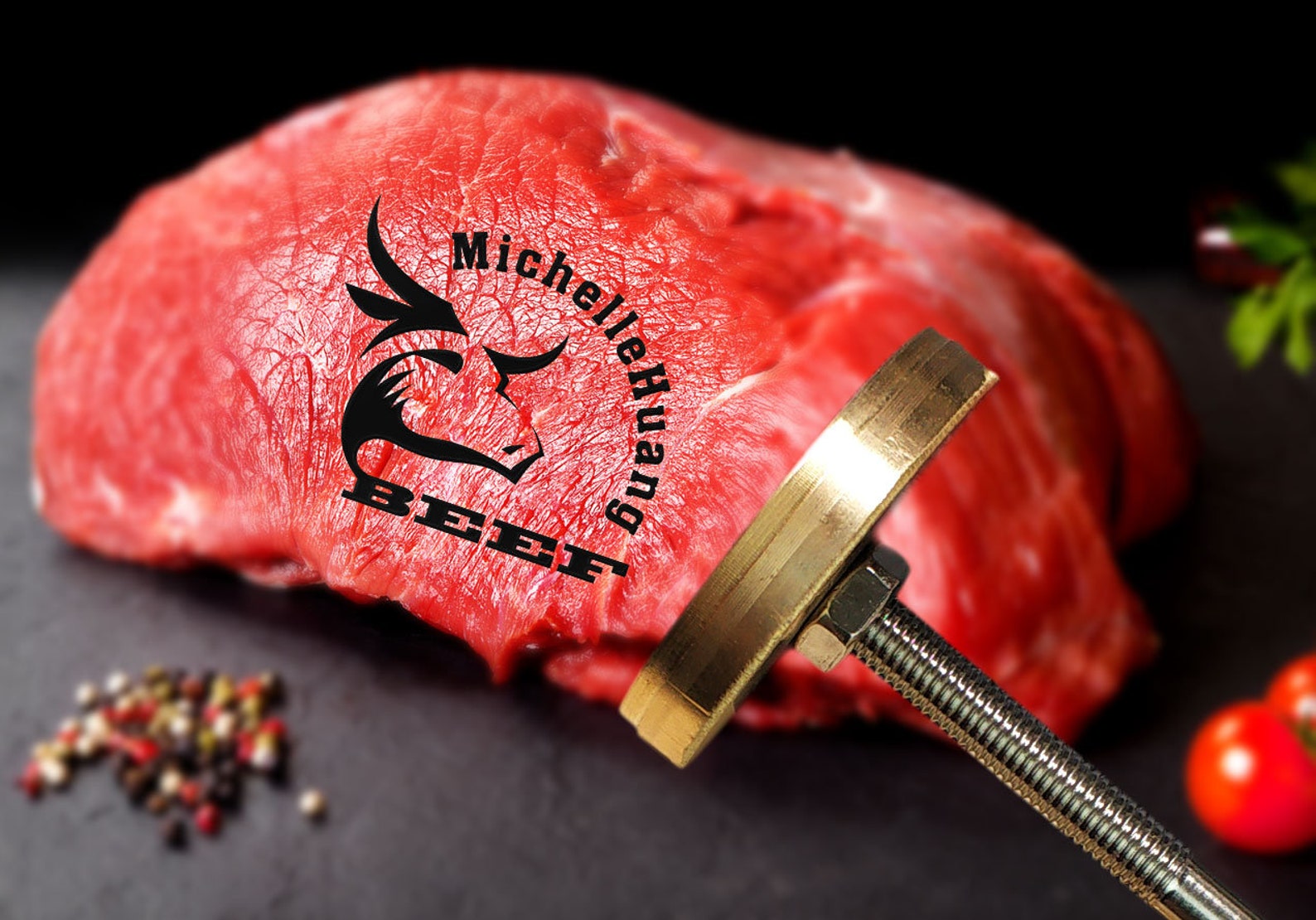 Meat branding iron personalized meat brander BBQ Grill Tools | Etsy