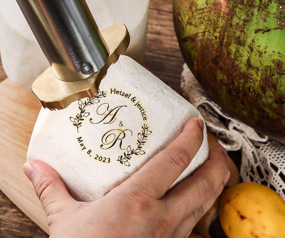 Branding Iron for Coconut, Personalized Coconut Stamps, Custom Coconut ...