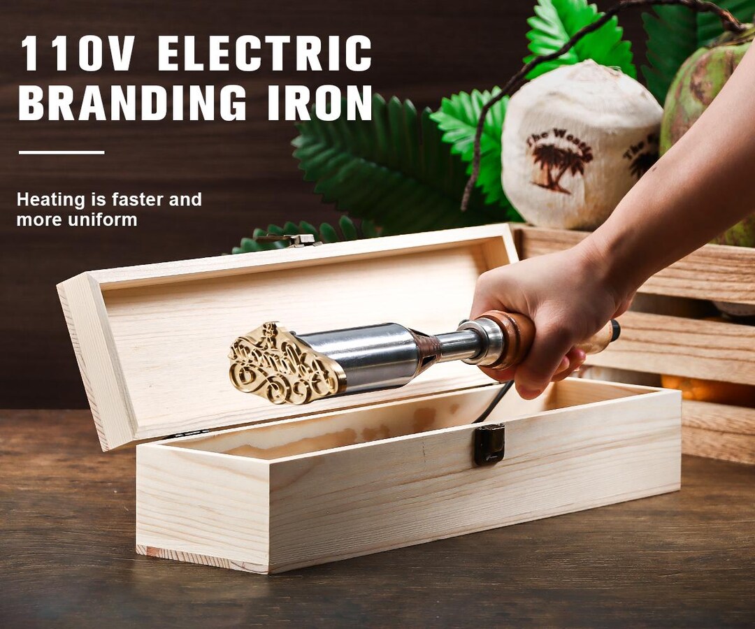 Branding Iron Design, Personalized Logo Coconut Branding Iron Custom ...