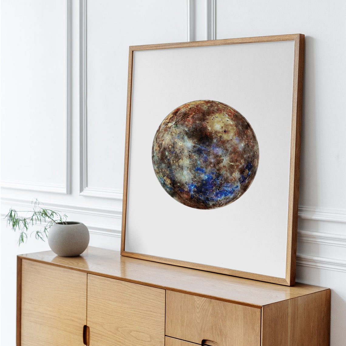 Watercolor Mercury Planet Printable Space Theme Nursery Art | Etsy