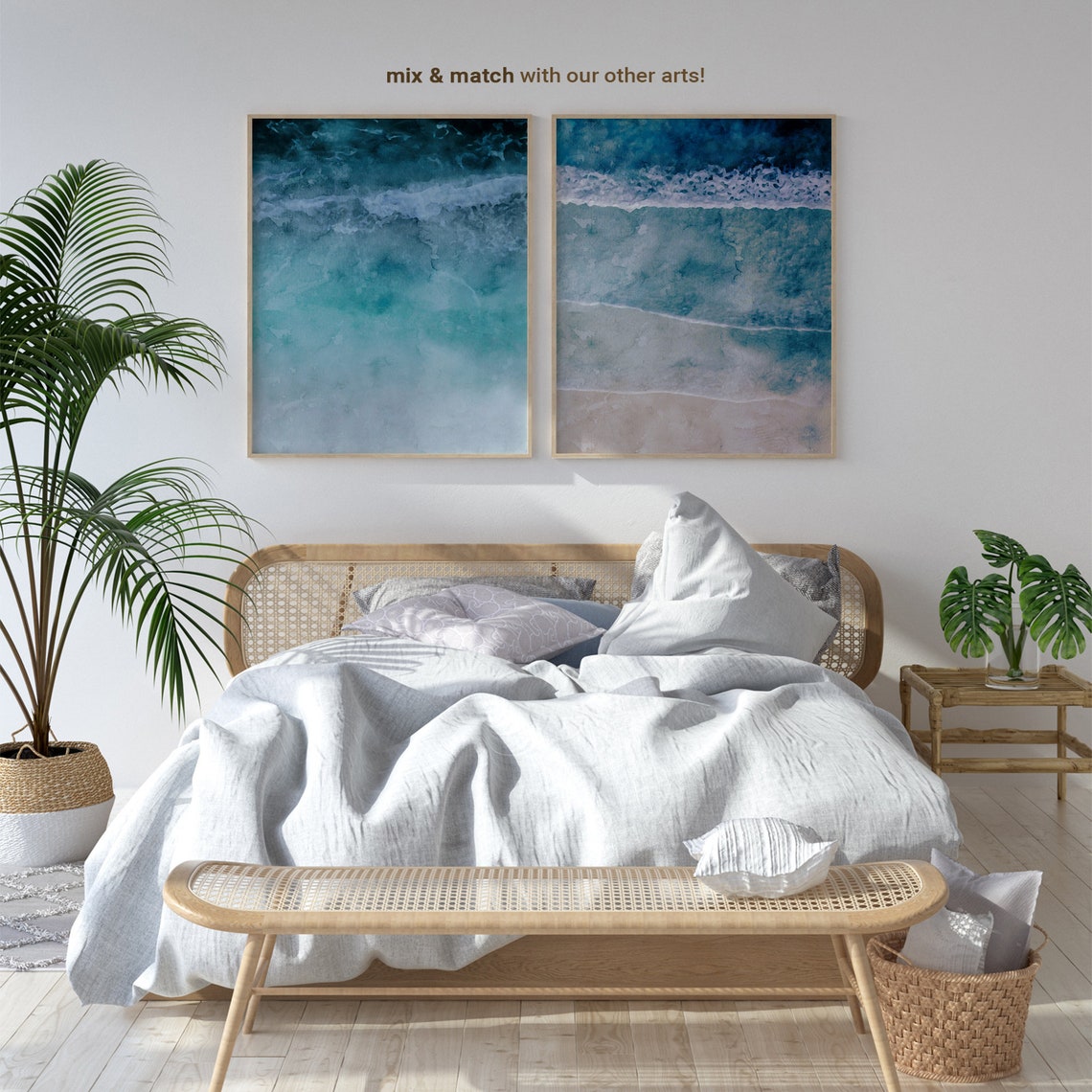 Digital Watercolor Ocean Printable Beach Digital Print - Etsy