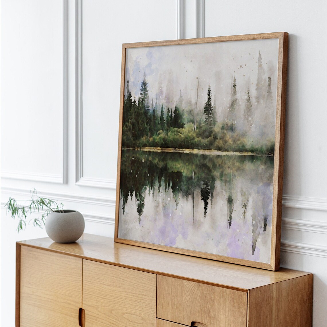 Digital Watercolor Forest Printable Nature Digital Print - Etsy