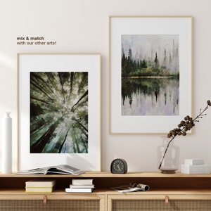 Digital Watercolor Forest Printable | Nature Digital Print, Forest ...