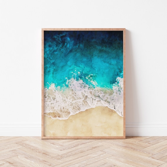Digital Watercolor Ocean Printable Beach Digital Print - Etsy