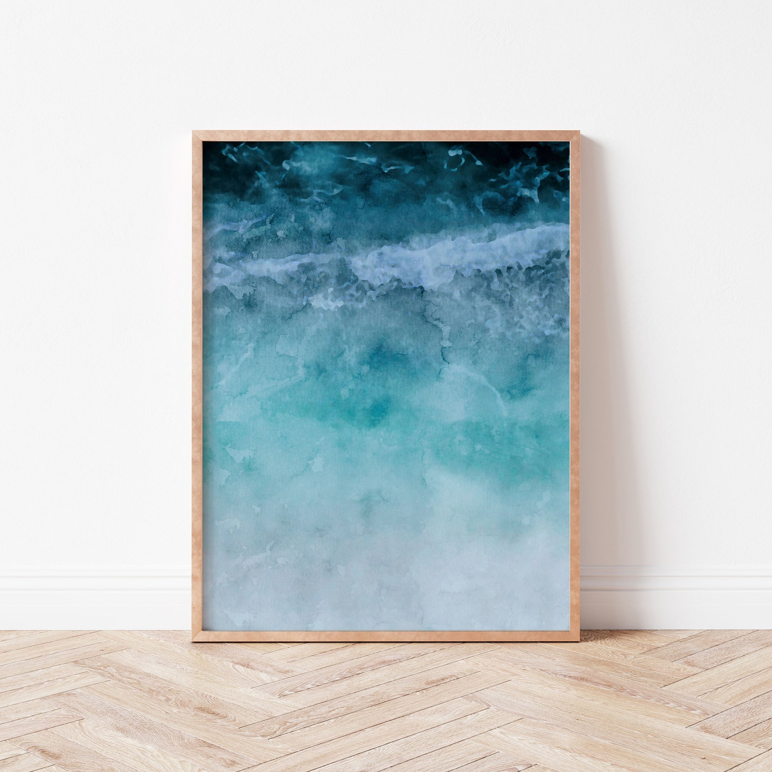 Digital Watercolor Ocean Printable Beach Digital Print - Etsy