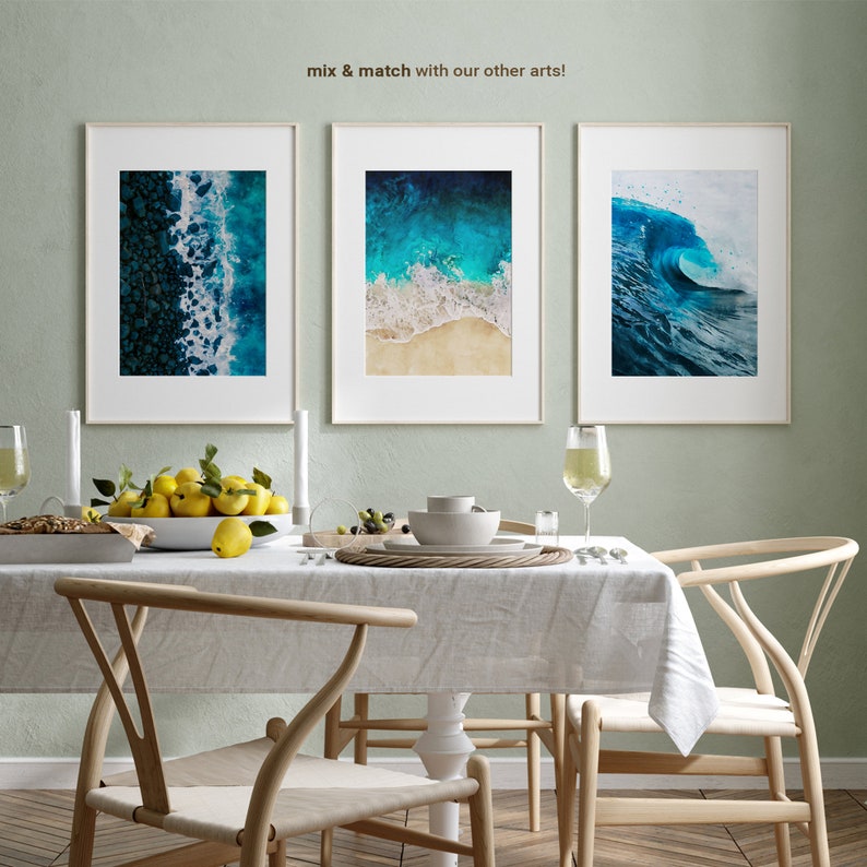 Digital Watercolor Ocean Printable | Beach Digital Print, Coastal Print ...