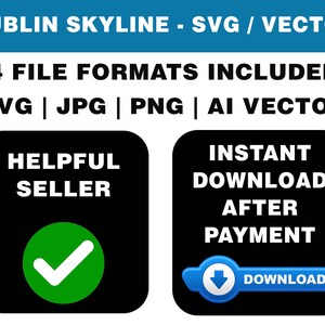 Dublin Skyline SVG Digital Download Dublin SVG Dublin - Etsy