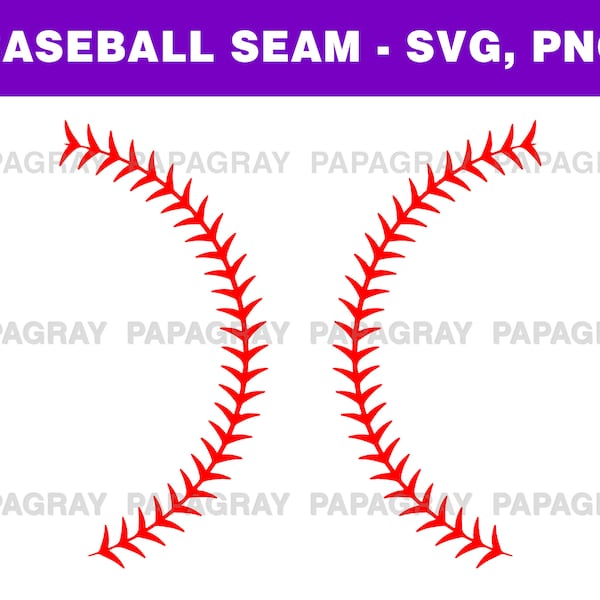 Baseball Seams Png - Etsy