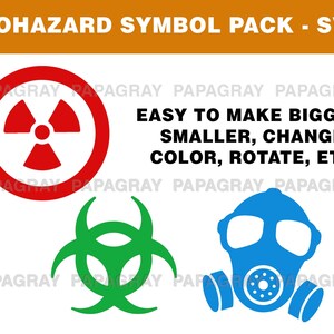 Biohazard SVG Silhouette Pack 12 Designs Digital Download Biosecurity ...