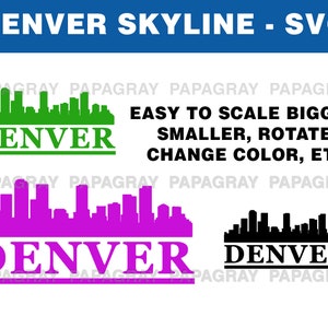 Denver Skyline SVG | Digital Download | Denver SVG, Denver PNG, Denver ...