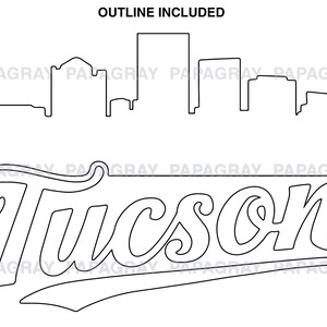Tucson Arizona Skyline SVG Vector Bundle - 7 Designs | Digital Download ...
