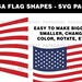 USA Flag Shapes SVG Graphic - 10 Designs | Digital Download | America ...