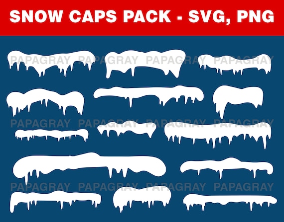 Snow Caps SVG Pack 15 Designs Digital Download Christmas - Etsy