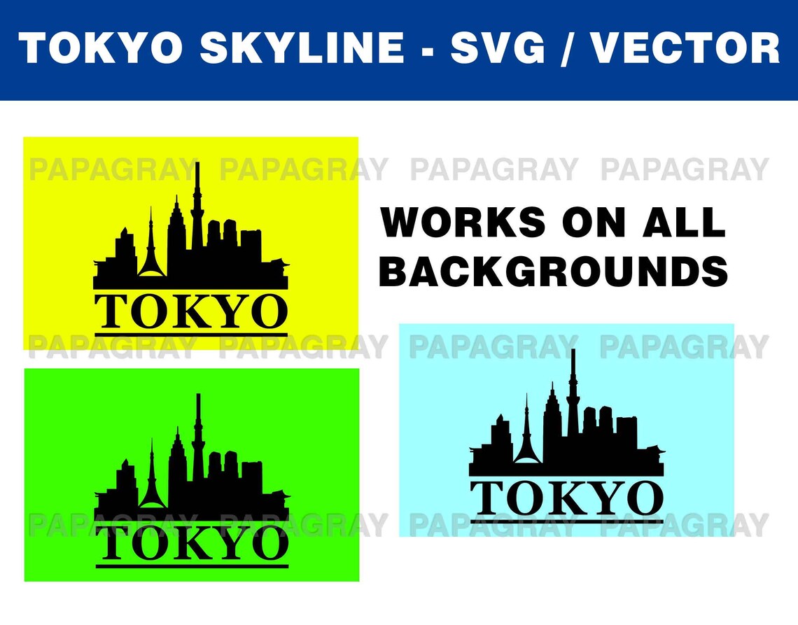 Tokyo Skyline SVG Digital Download Tokyo SVG Tokyo Japan - Etsy