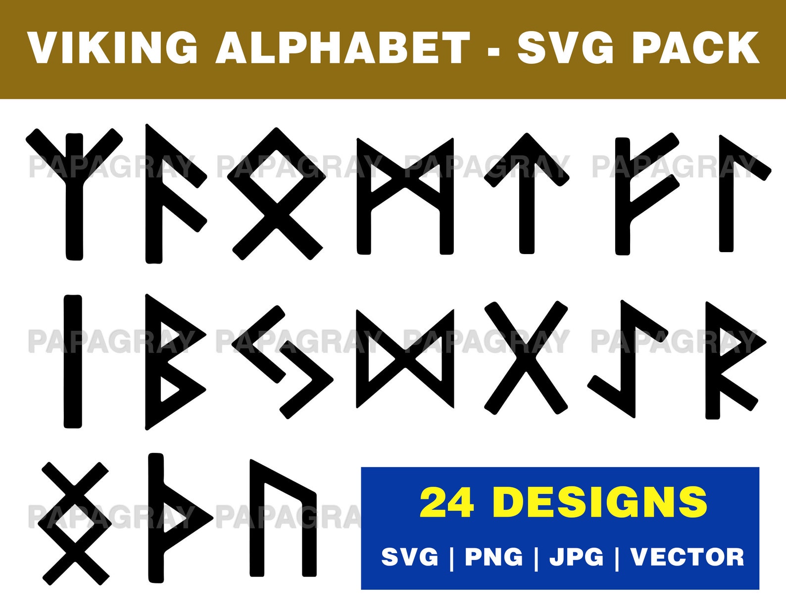 Viking Alphabet Pack 24 Designs Digital Download Viking - Etsy