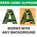 Green Camo Alphabet PNG: Clip Art Bundle (digital Download) - Etsy