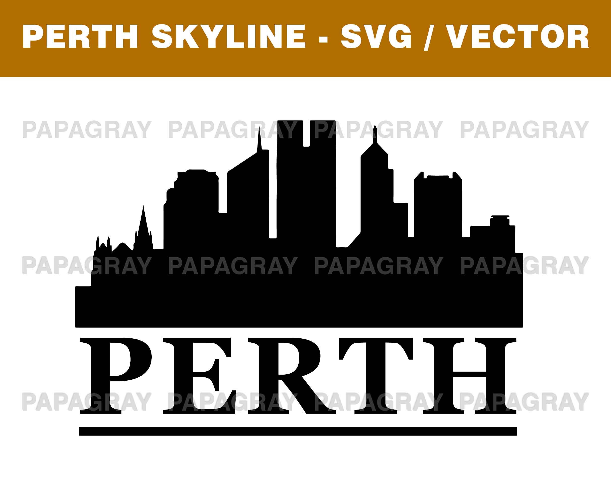Perth Skyline SVG Digital Download Perth SVG Perth | Etsy