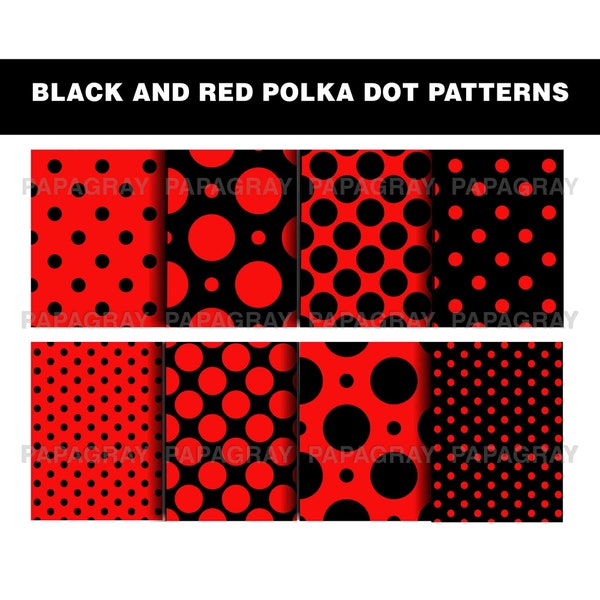 Red Black Polka Dot - Etsy