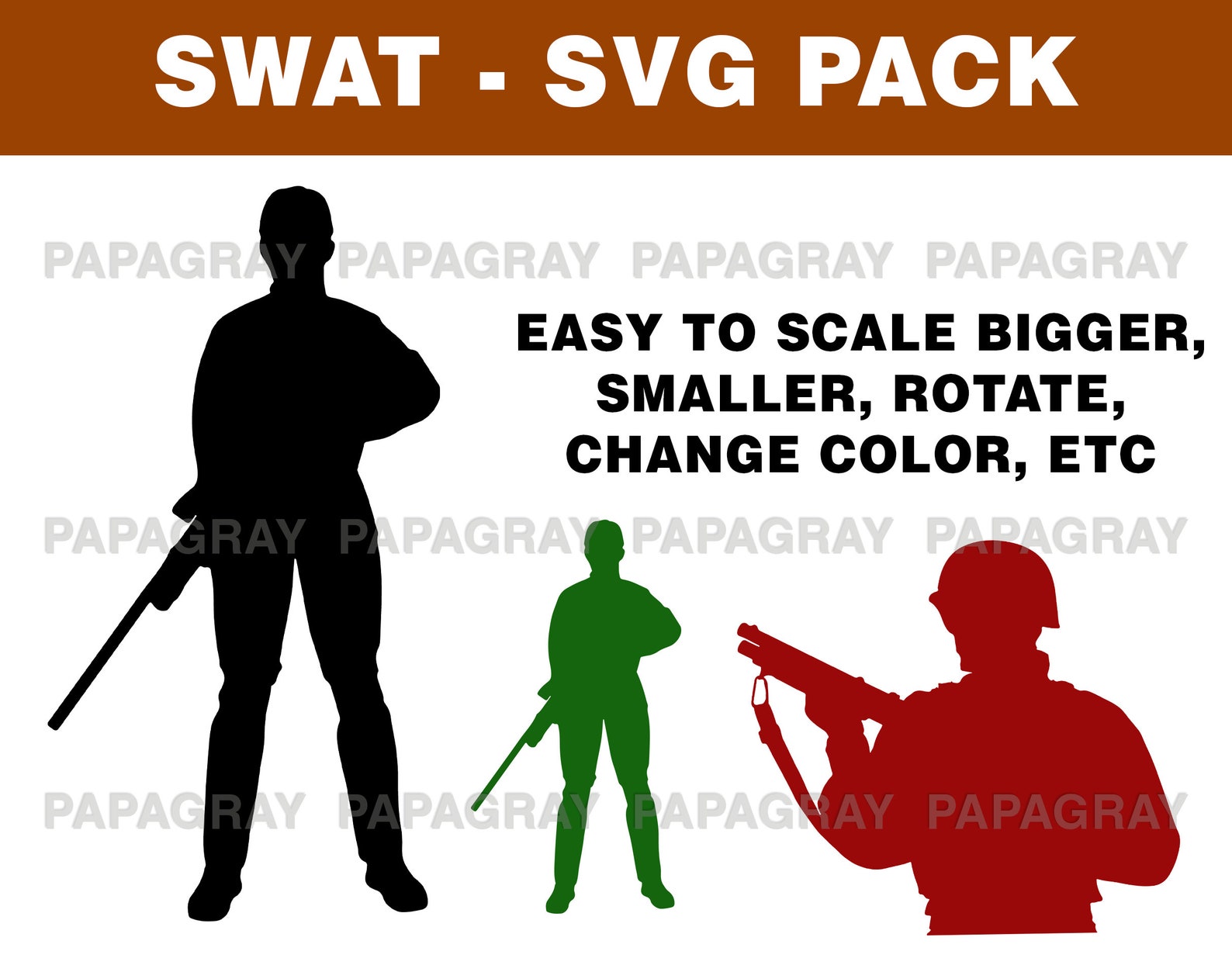 Police SWAT Silhouette Pack 10 Designs Digital Download - Etsy