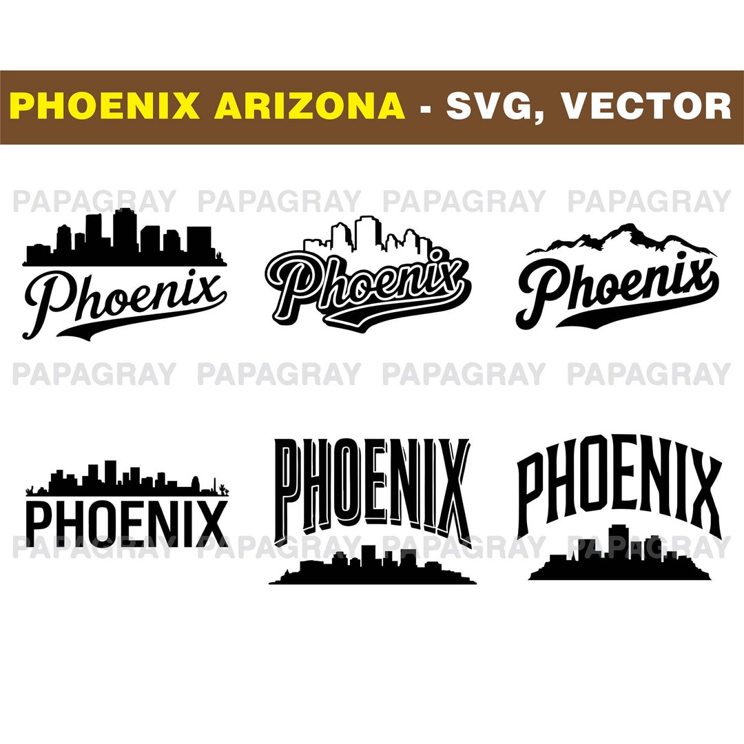 Phoenix Arizona Skyline SVG Bundle - 7 Designs | Digital Download ...