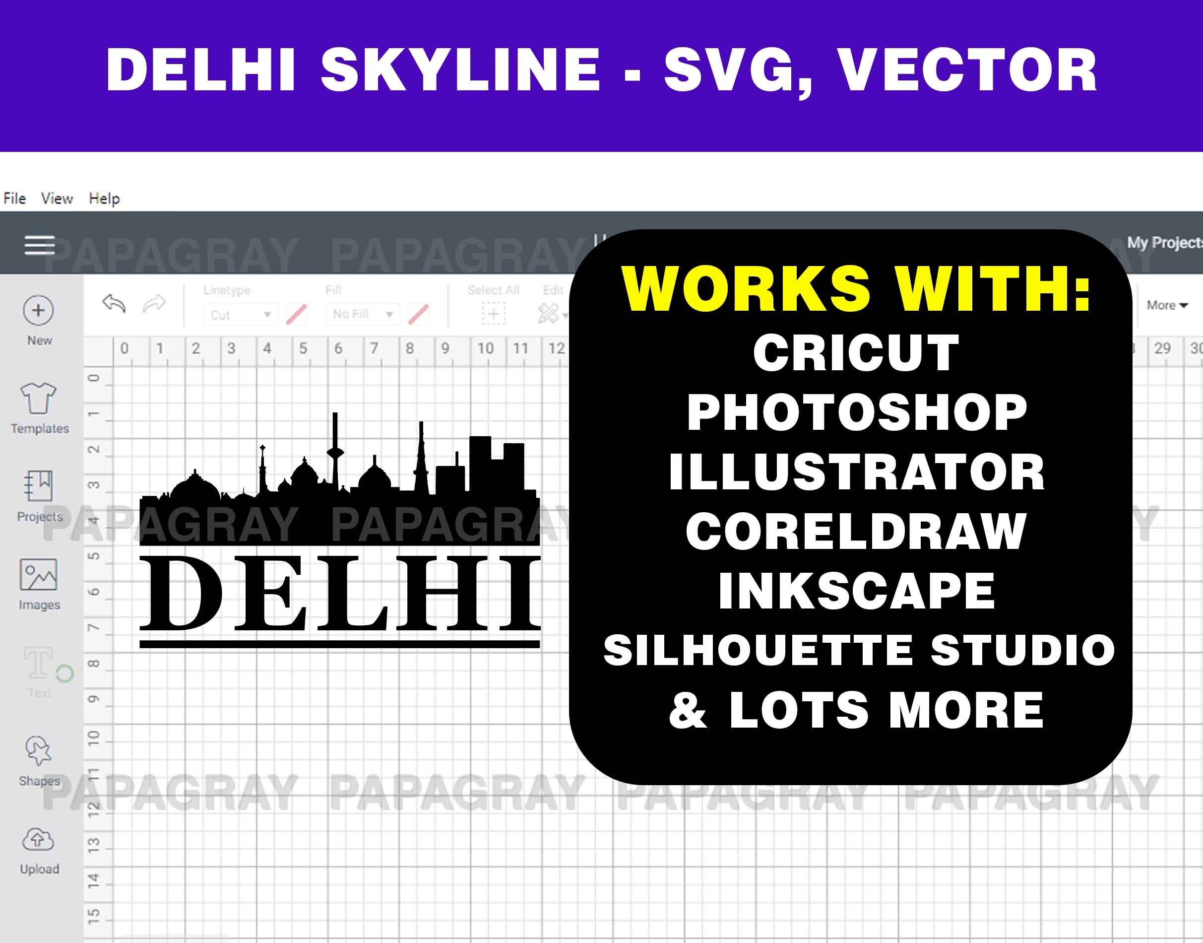 Delhi Skyline SVG Digital Download Delhi SVG Delhi India | Etsy