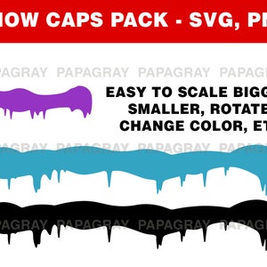 Snow Caps SVG Pack - 15 Designs | Digital Download | Christmas Snow SVG ...