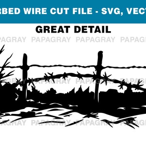 Barbed Wire SVG Cut Files - 10 Designs | Digital Download | Barbwire ...
