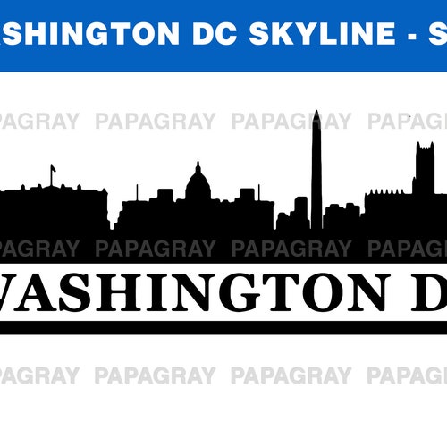Washington DC City Vector SVG PNG Digital Files Instant - Etsy
