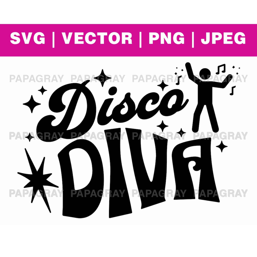 Disco Diva SVG | Digital Download | Dance Clipart, Disco Silhouette ...