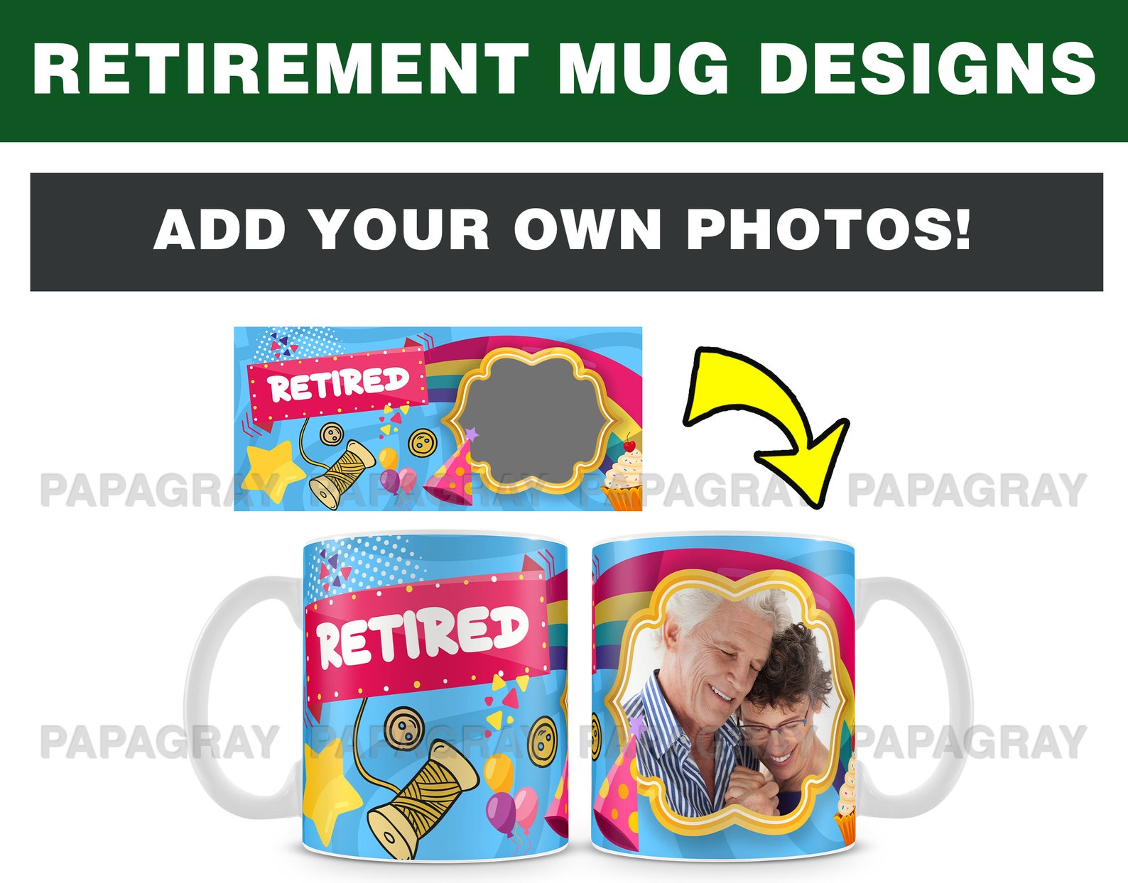 Retirement Mug Sublimation Templates 20 Designs Mug - Etsy UK