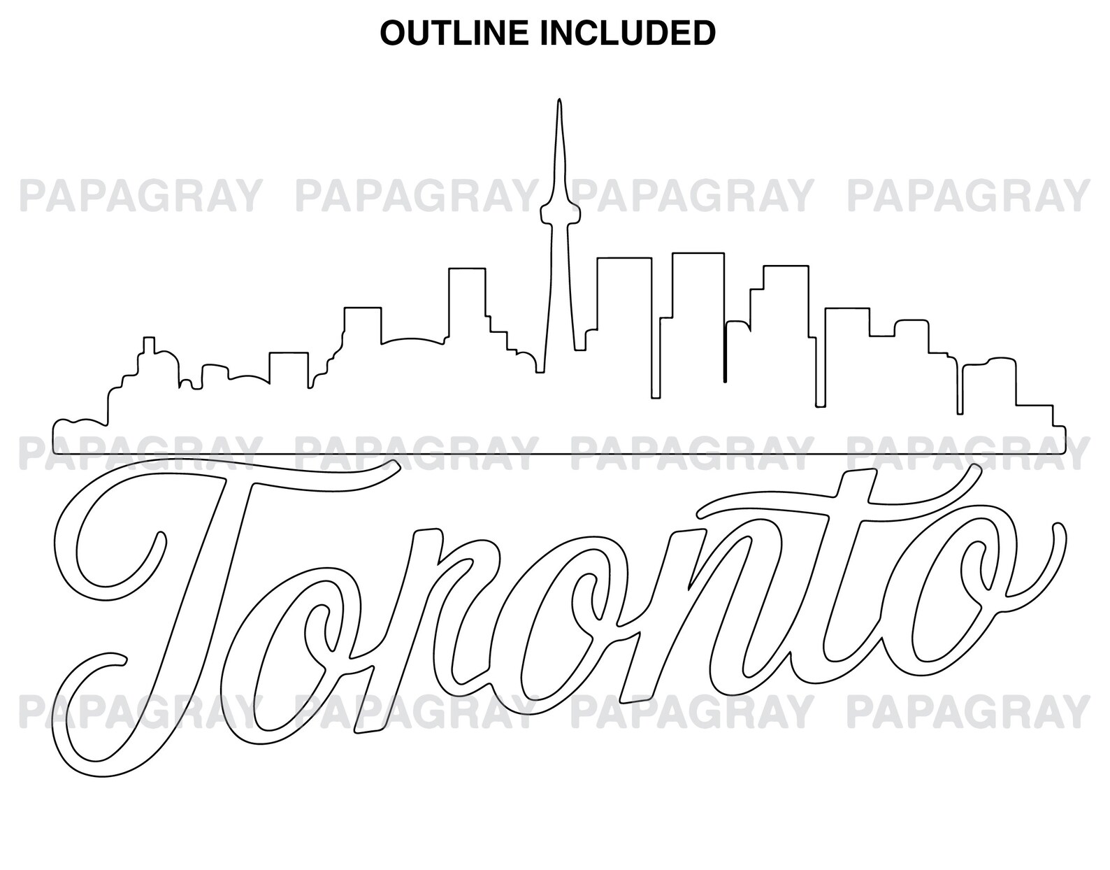 Toronto Skyline SVG Vector Bundle - 7 Designs | Digital Download ...