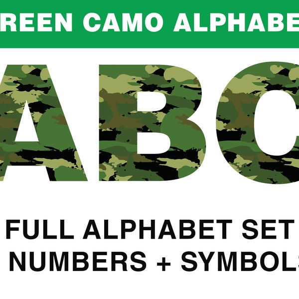 Camo Letters - Etsy