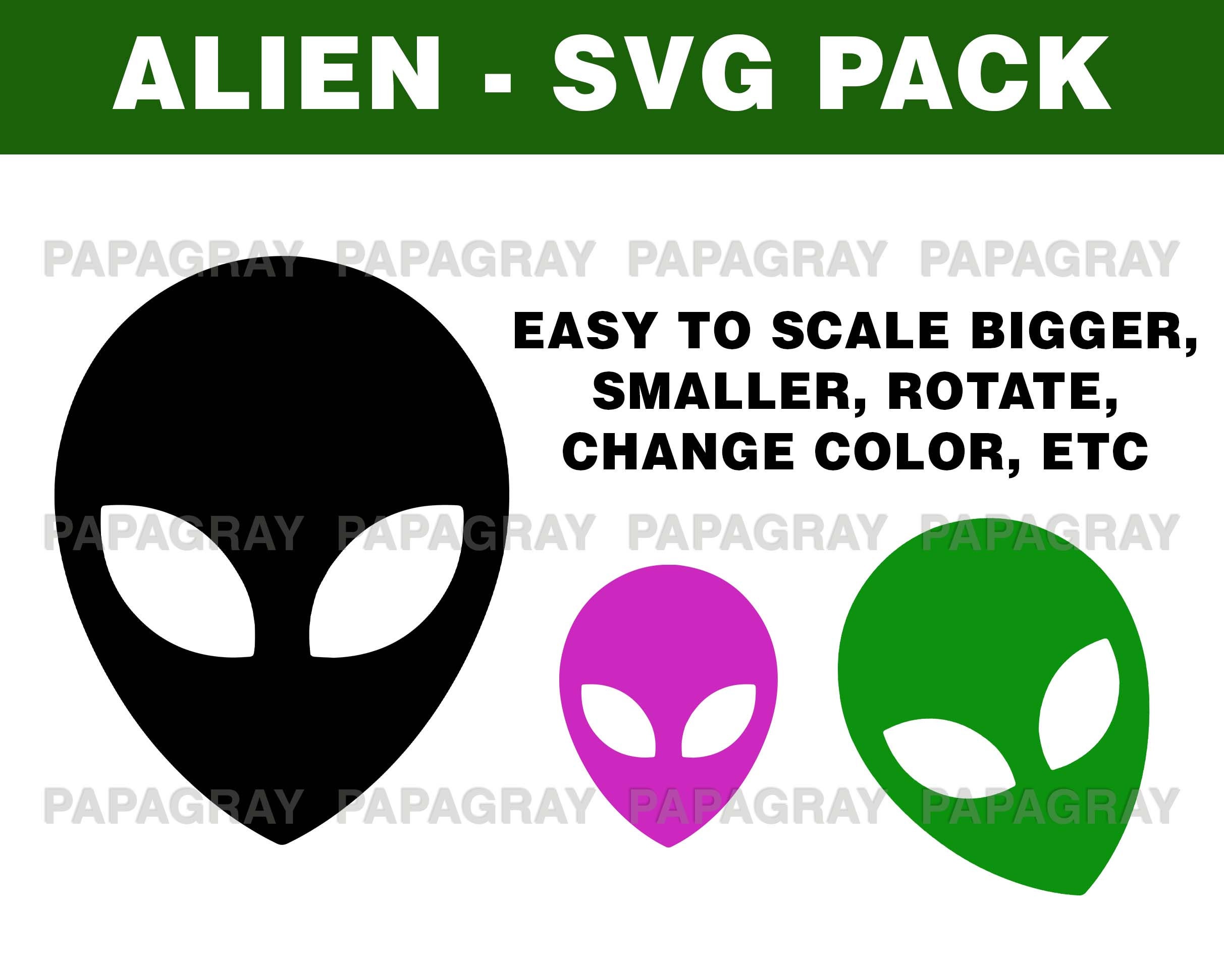 Alien Silhouette Pack 11 Designs Digital Download Alien - Etsy