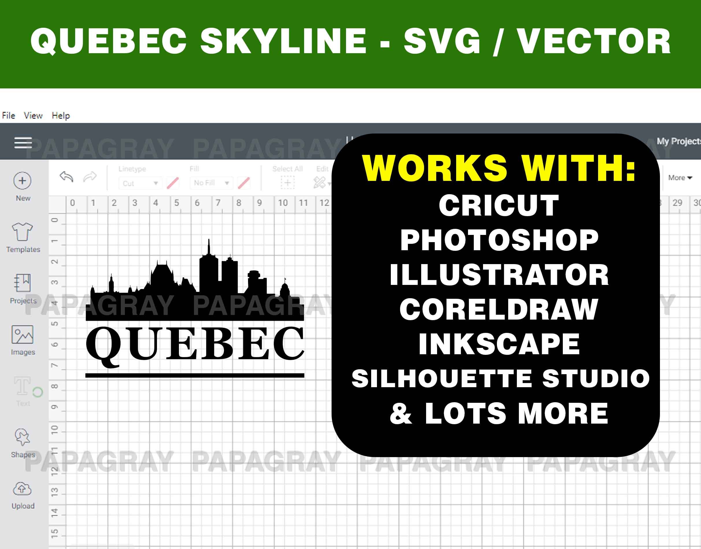 Quebec Skyline SVG Digital Download Quebec SVG Quebec | Etsy