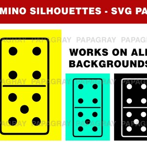 Domino Set SVG Silhouette Pack - 28 Designs (digital Download) - Etsy UK