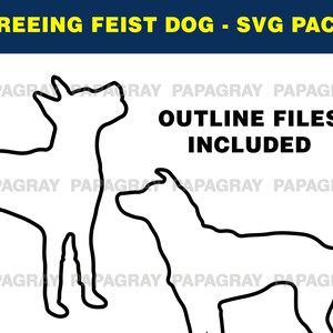 Treeing Feist Dog Silhouette Pack - 6 Designs | Digital Download ...
