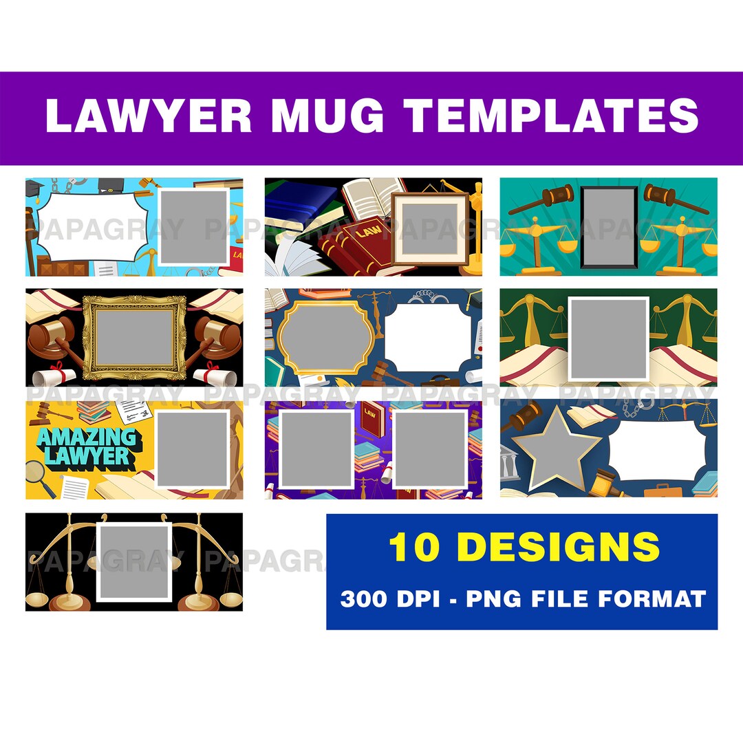 Lawyer Mug Templates 10 Designs Digital Download Lawyer Cup Sublimation ...