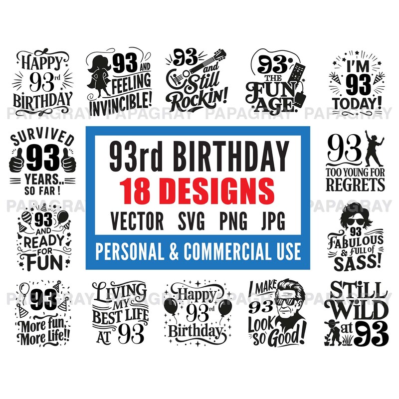 93rd Birthday Card - Etsy