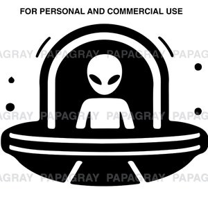 Ufology Icons SVG Vector Set - 12 Designs | Digital Download | Alien ...