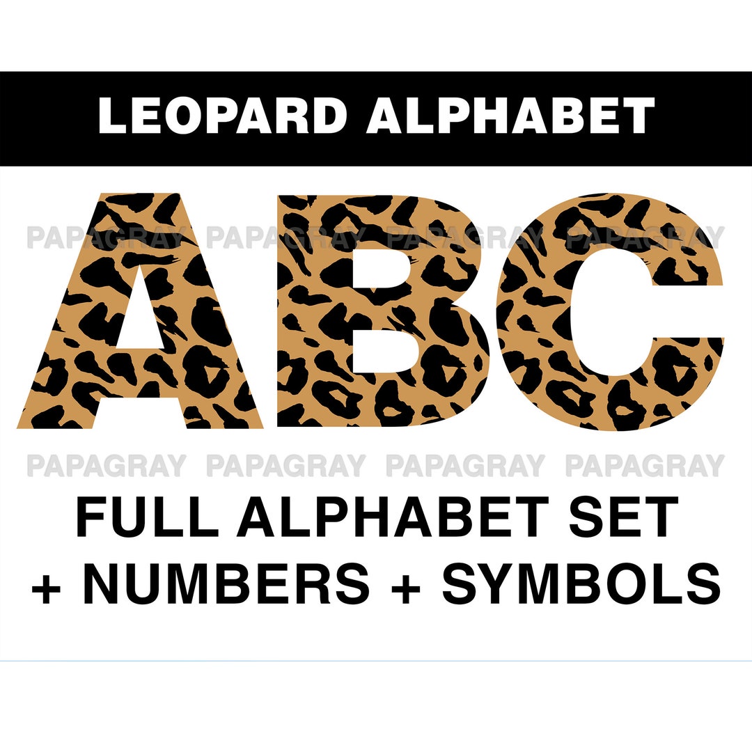 Leopard Print Alphabet PNG - Clip Art BUNDLE PACK | Digital Download ...