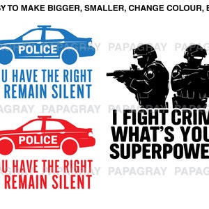 Police Phrases SVG - 30 Designs | Digital Download | Police Officer ...