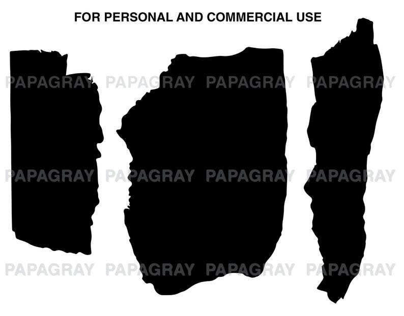 Torn Paper SVG Silhouette Vector Bundle - 40 Designs | Digital Download ...