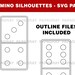 Domino Set SVG Silhouette Pack - 28 Designs (digital Download) - Etsy UK