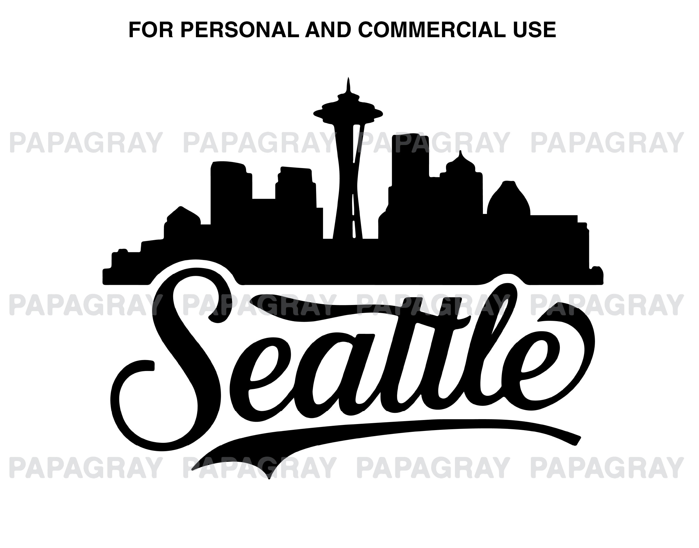 Seattle Skyline SVG Vector Bundle - 7 Designs | Digital Download ...